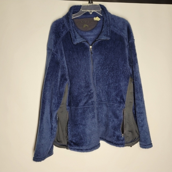 Orvis | Jackets & Coats | Vintage Orvis Blue Teddy Jacket Cozy Zipup ...